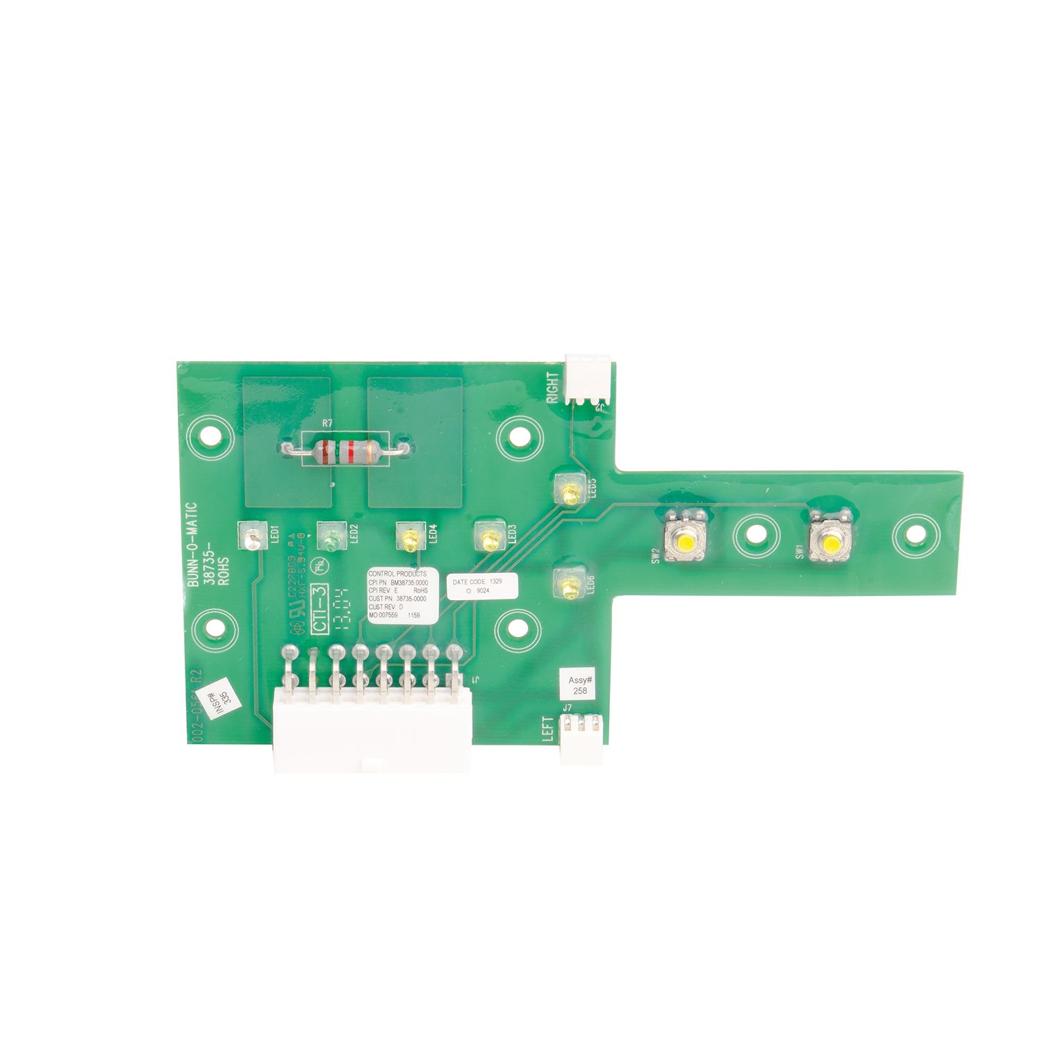 CBA KIT, LED BD LCC/LCA - Electric/Electronic - BUNN Commercial Site