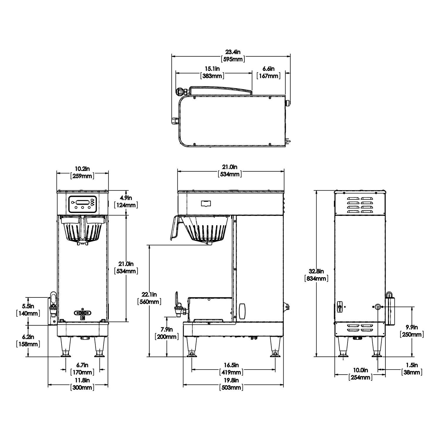 ICB SH Soft Heat®, 120/240V Stainless - Coffee - BUNN Commercial Site
